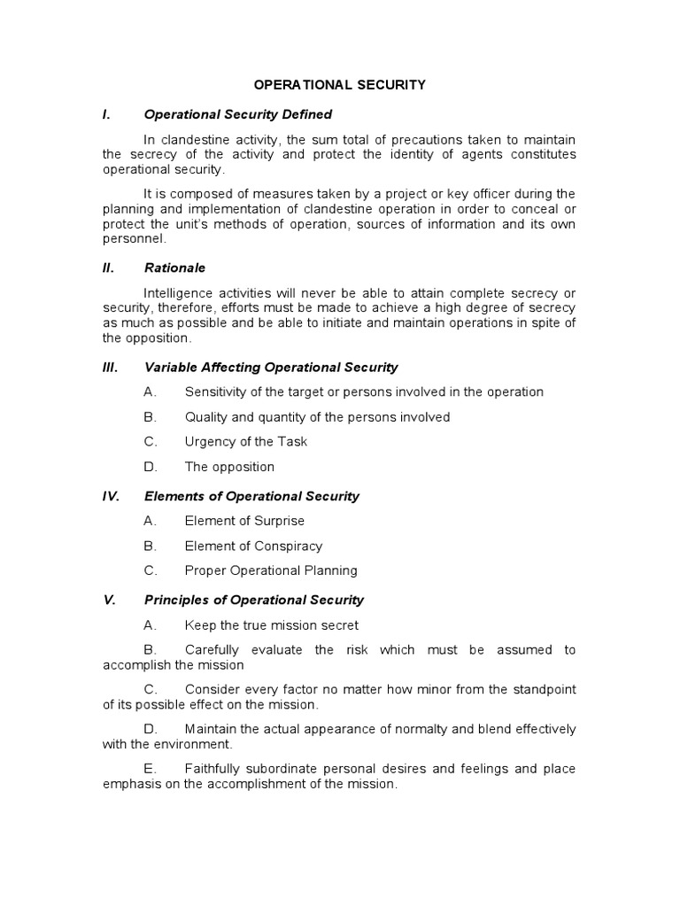 Operational Security | PDF | Secrecy | Intelligence