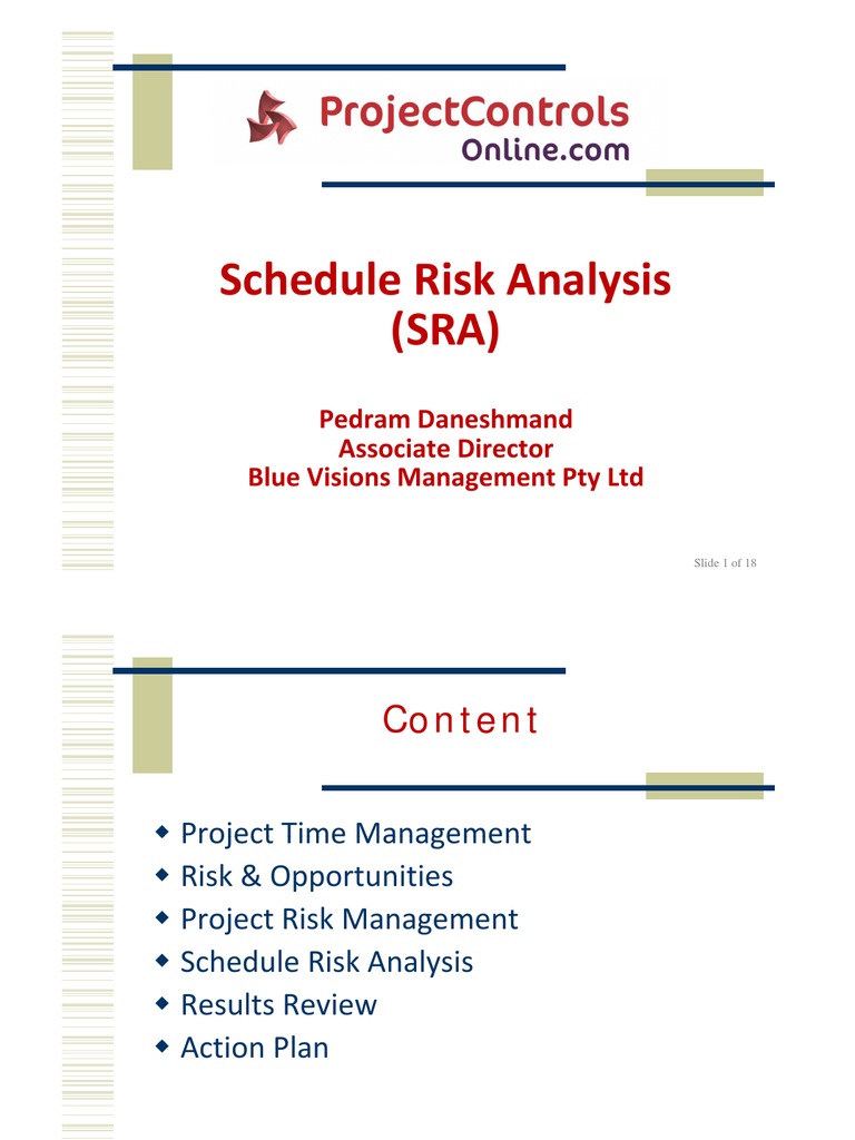 Schedule Risk Analysis Guide | PDF | Risk Management | Risk