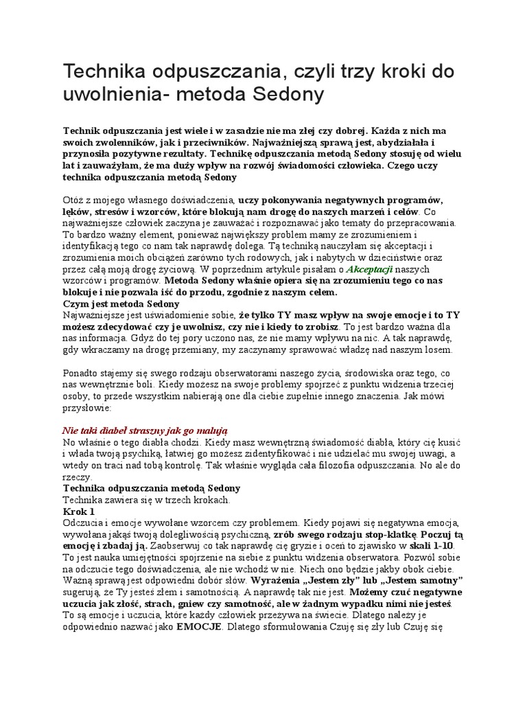 Technika Odpuszczania | PDF