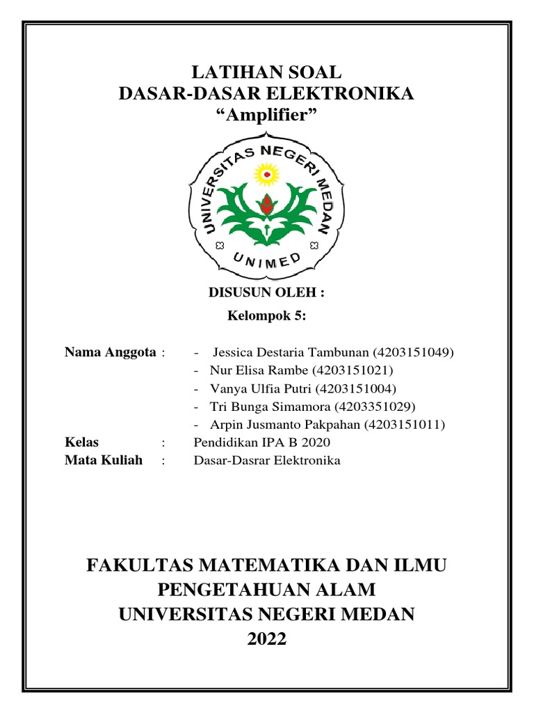 Kel 5 - Latihan Soal - Dasar Elektronika - Pipa B 2020 | PDF