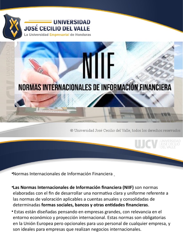 Normas Internacionales de Informacion Financiera NIIF | PDF | normas internacionales de ...