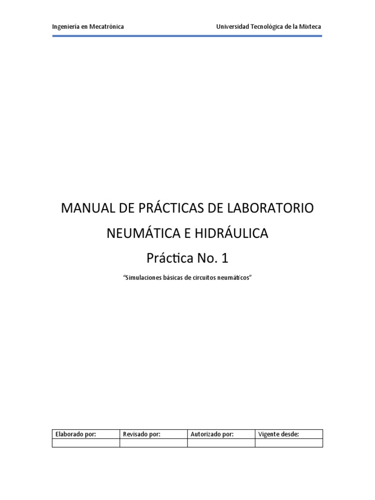 Práctica 1 Neumática | PDF