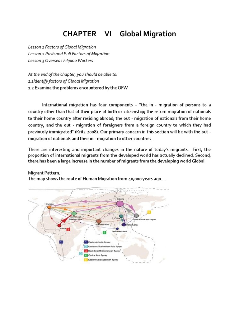 Ge 3 Chapter Vi | PDF | Human Migration | Economies