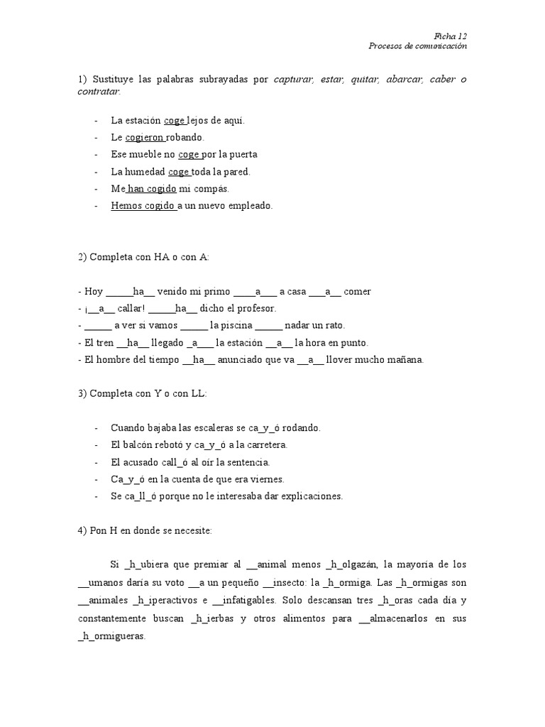 Décimo Actividad Español 2 | PDF