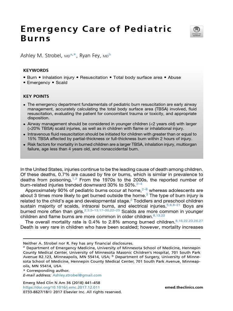 Pediatric Burn Emergency Care | PDF | Burn | Health Sciences