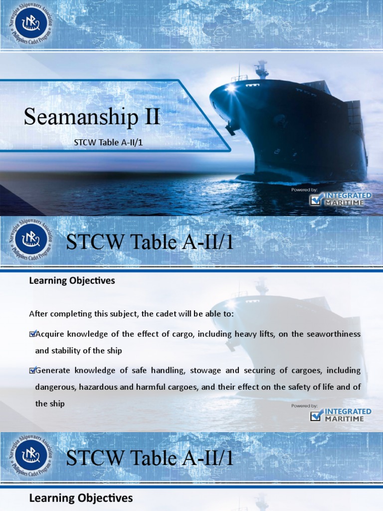 Week 2 - Securing Cargoes & Deck Cargo | PDF | Cargo | Ships
