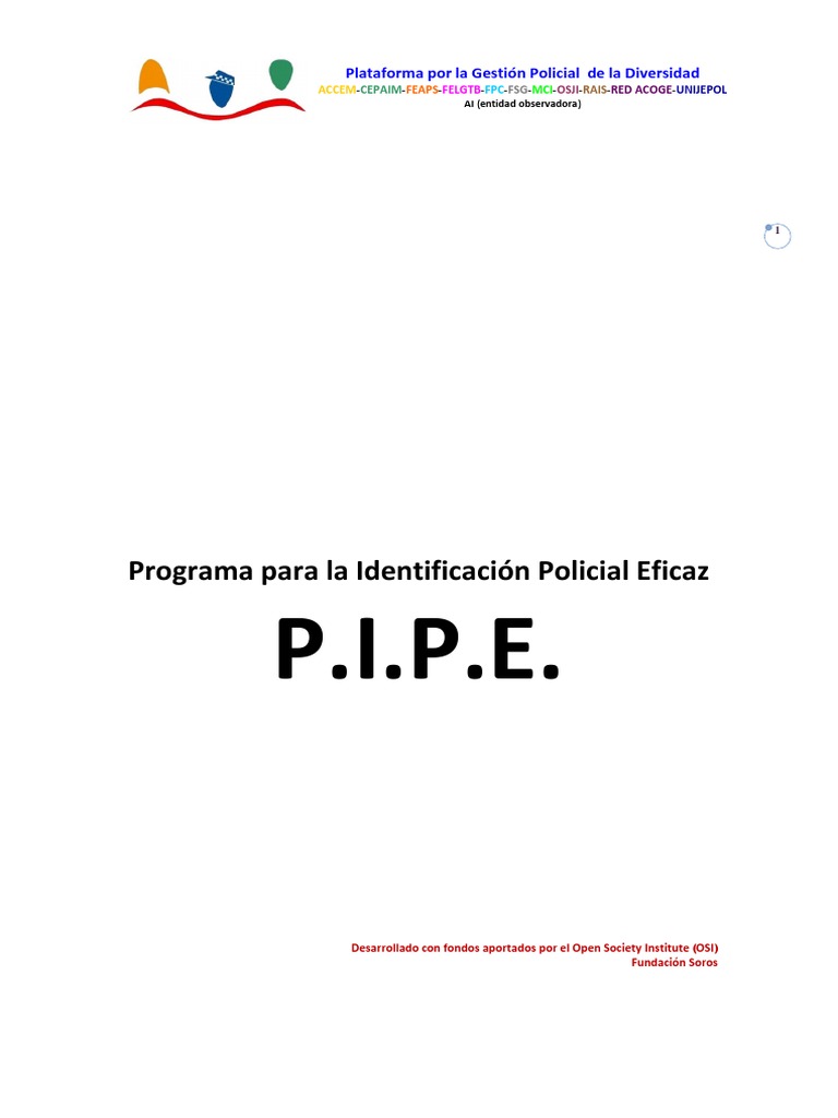 Platforma Por La Gestion Policial de La Diversidad - Programa - Pipe ...