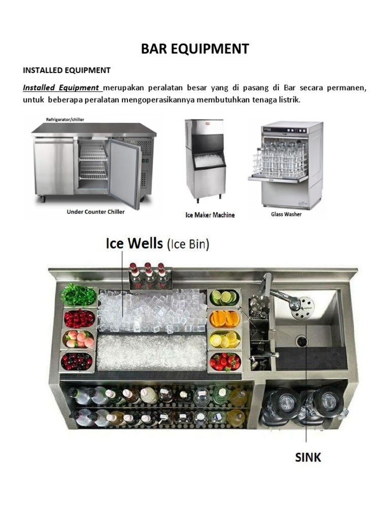 Alat dan Perlengkapan Bar Lengkap | PDF | Memasak, Makanan, & Anggur