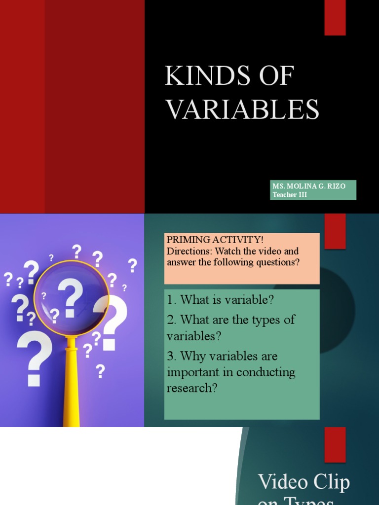 PR2 Kinds of Variables 2 | PDF | Level Of Measurement | Categorical ...