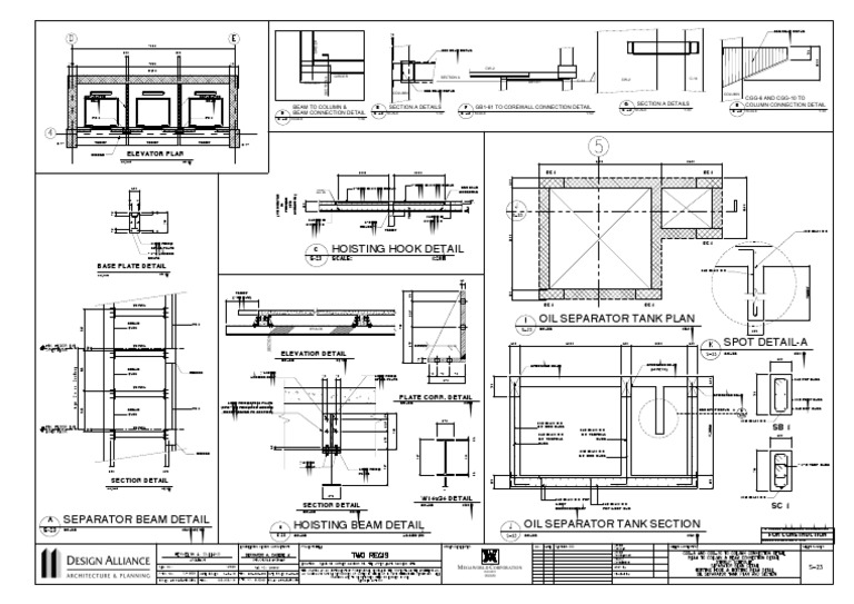 Hoisting Hook Detail: Elevator Plan | PDF | Beam (Structure) | Civil ...