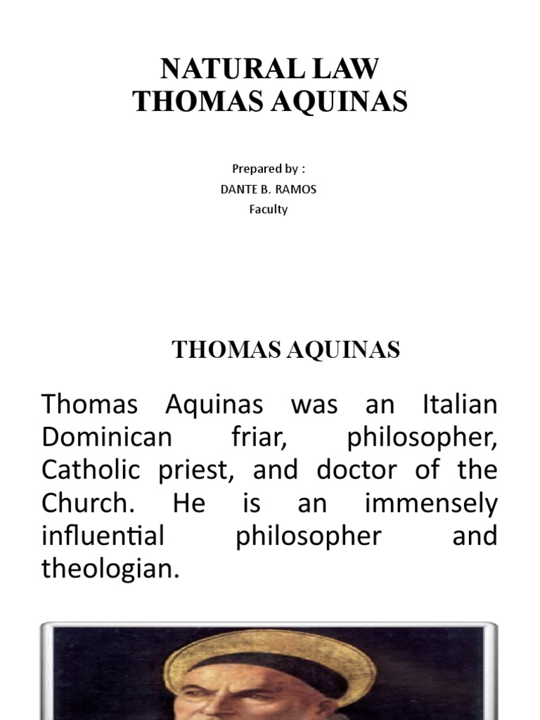 NATURAL LAW PPT (Ethics) | PDF | Thomas Aquinas | Natural Law