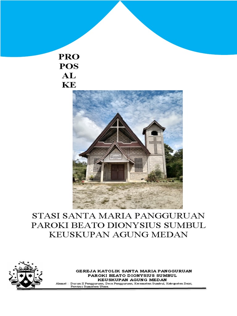 Proposal Gereja Katolik Sta. Maria Pangguruan | PDF