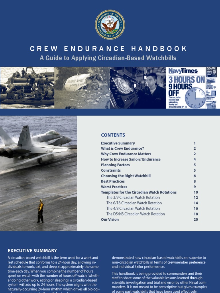 Crew Endurance Handbook | PDF | Sleep | Shift Work