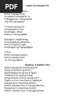 Mapag-Iisang Bayan (Song Lyrics) | PDF