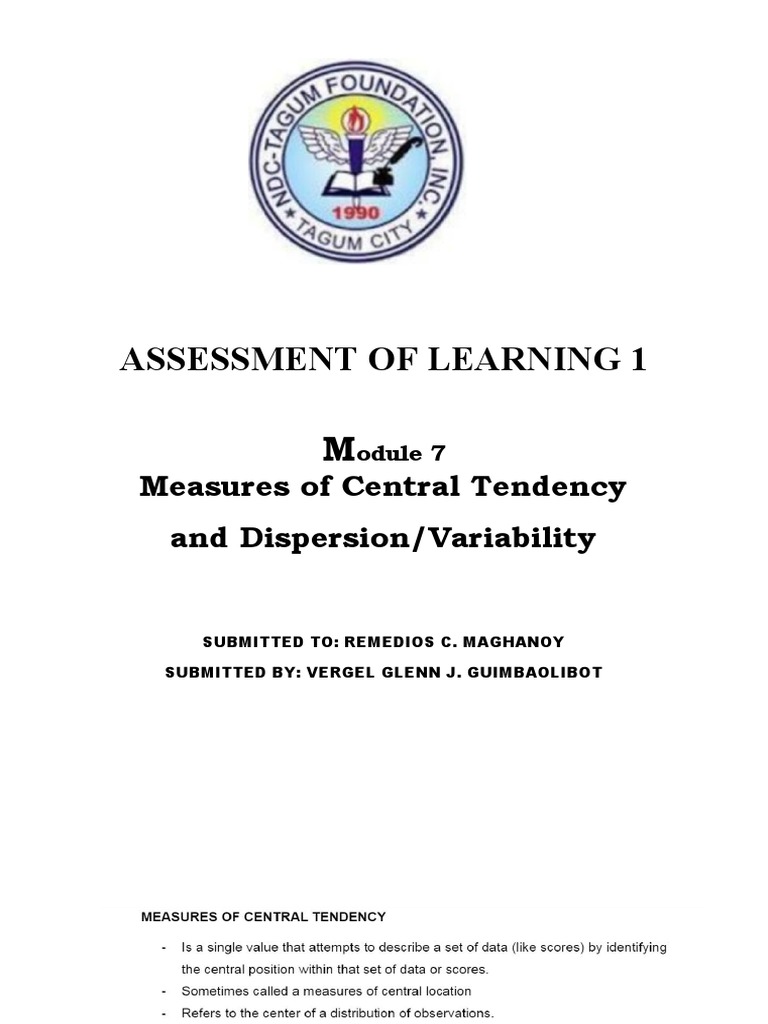 Assessment of Learning 7 | PDF | Teaching Methods & Materials