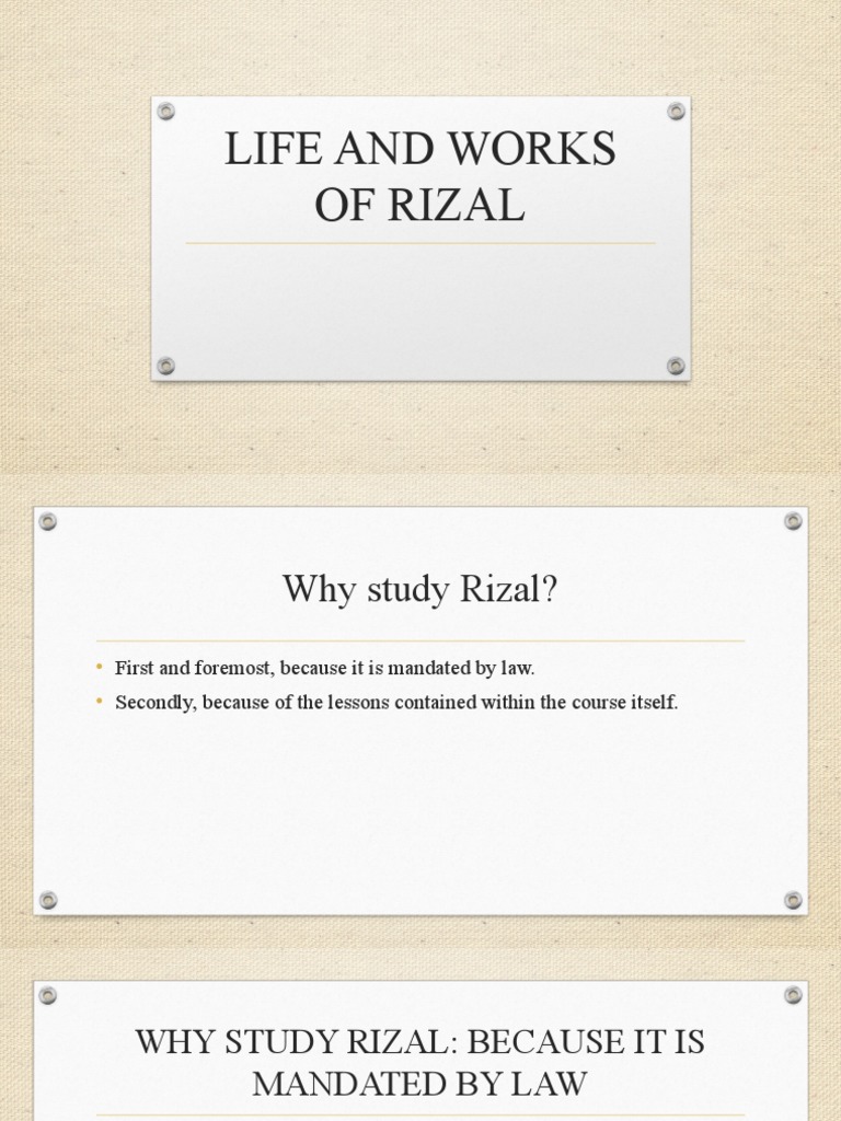 Why Study The Life and Works of Rizal | PDF | Thought