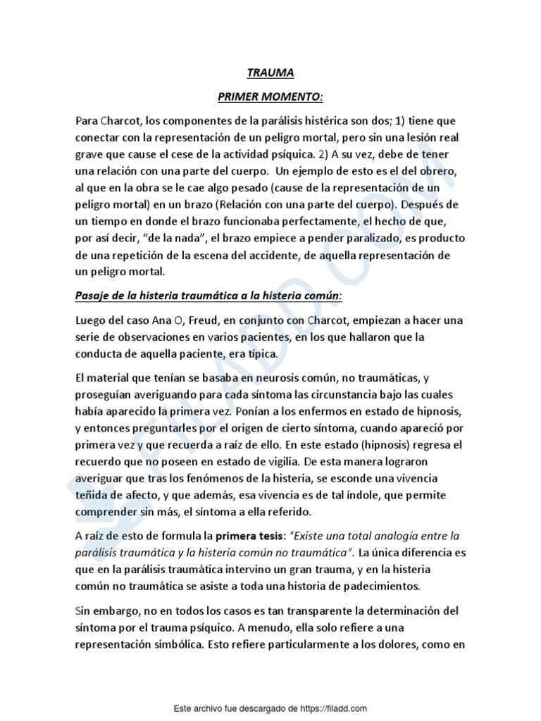 Trauma Freud Psicoanalisis Laznik | PDF | Trauma psicólogico | Sigmund Freud