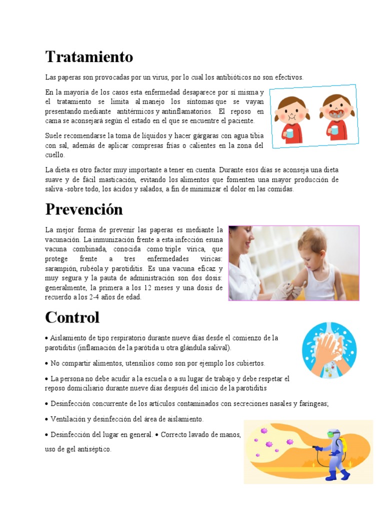 Parotiditis Tratamiento, Prevencion y Control | PDF