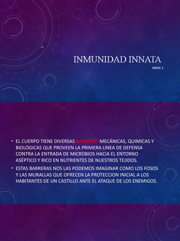 Inmunidad innata: Barreras físicas, químicas y biológicas de defensa ...