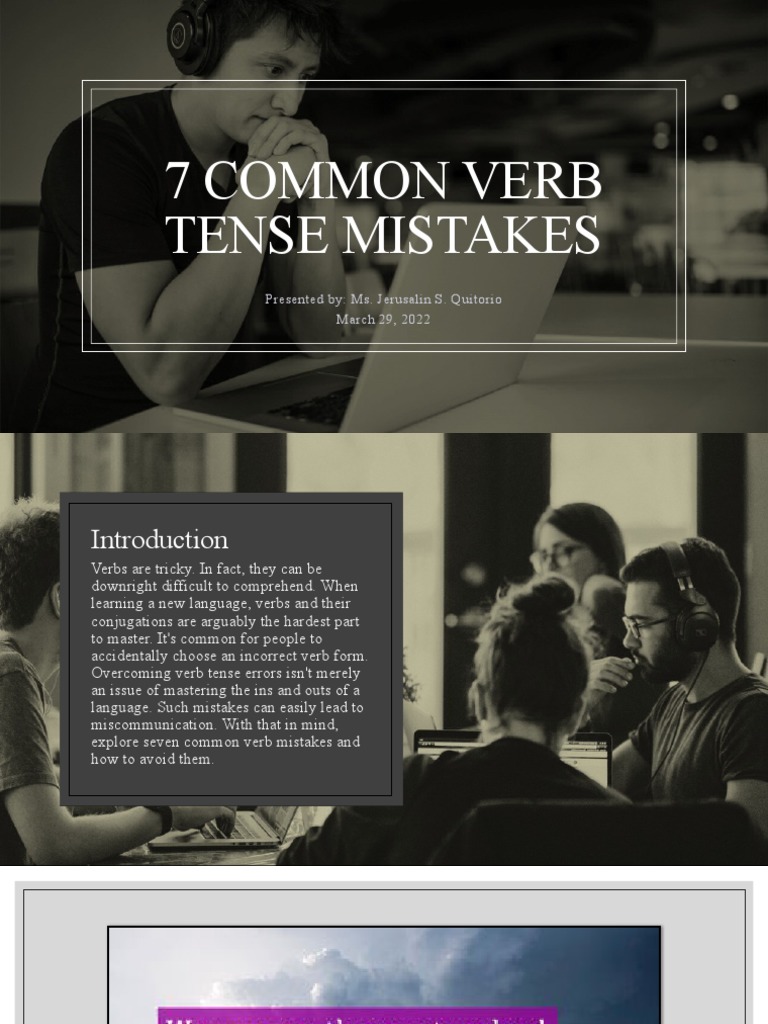 7 Common Verb Tense Mistakes | PDF | Grammatical Tense | Verb