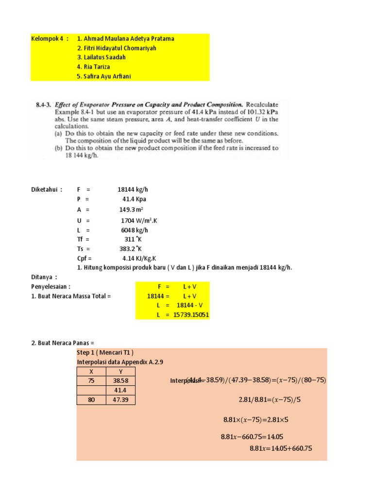 Solution Geankoplis 8.4.3 | PDF