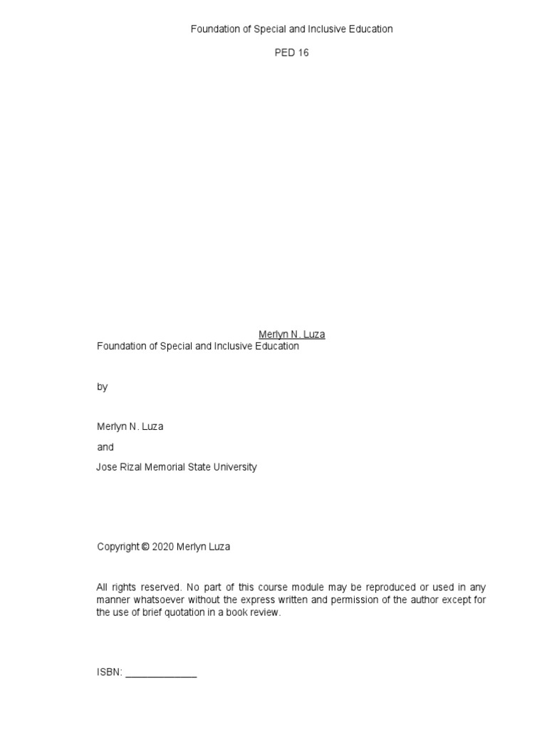 CED DIP PED16 Module | PDF | Inclusion (Education) | Educational Assessment