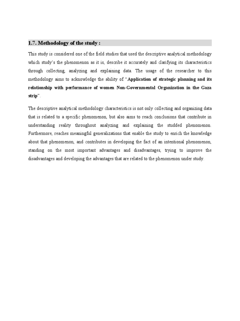 Methodology of The Study | PDF
