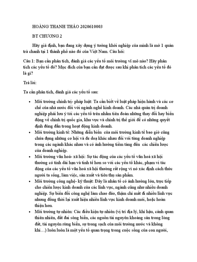 bt c2 QTCL Hoàng Thanh Thảo | PDF