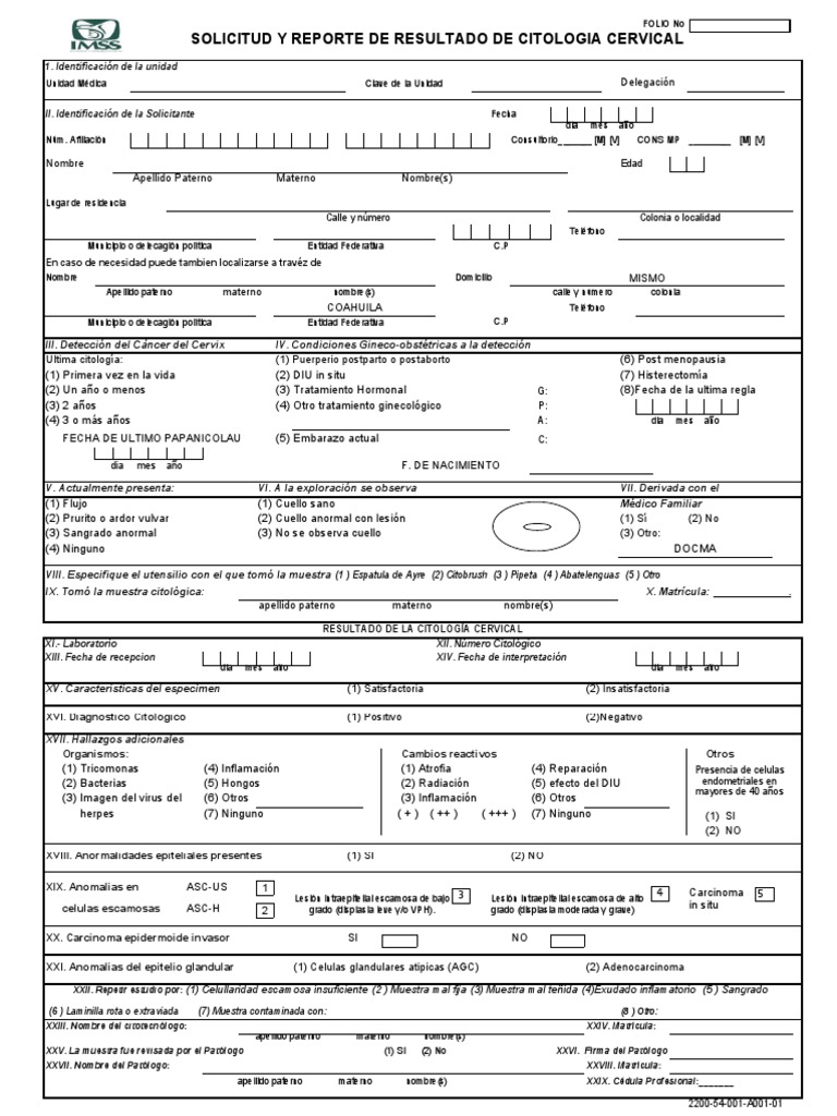 Pap Formato Nuevo | PDF | Ciencias de la Salud | Medicina CLINICA