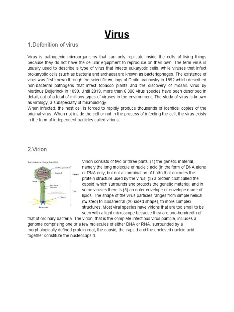 Virus | PDF | Virus | Cell (Biology)