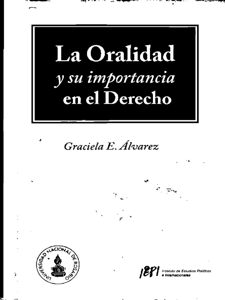 La Oralidad y Su Importancia en El Derec | PDF | Comunicación | Escritura