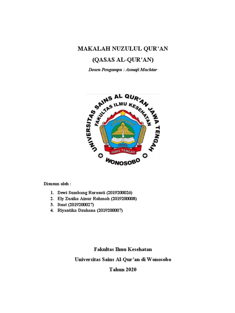 Makalah Qasas Al-Qur'an | PDF | Agama & Spiritualitas