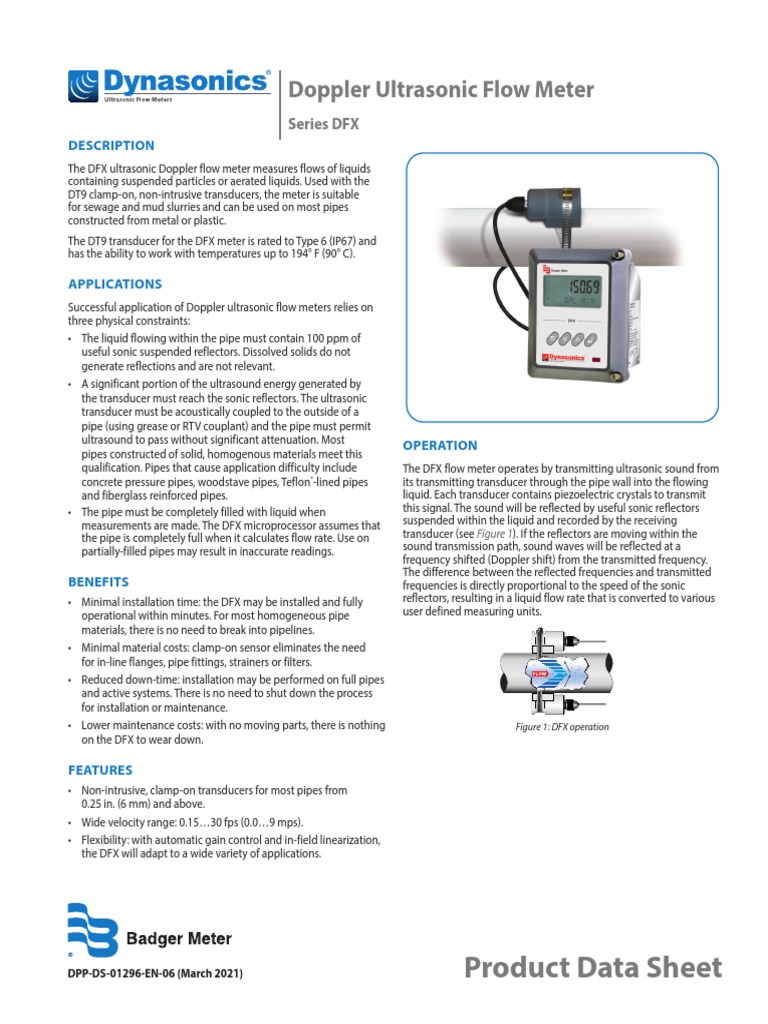 DPP-DS-01296-EN - Doppler Ultrasonic Flow Meter Series DFX Product Data ...