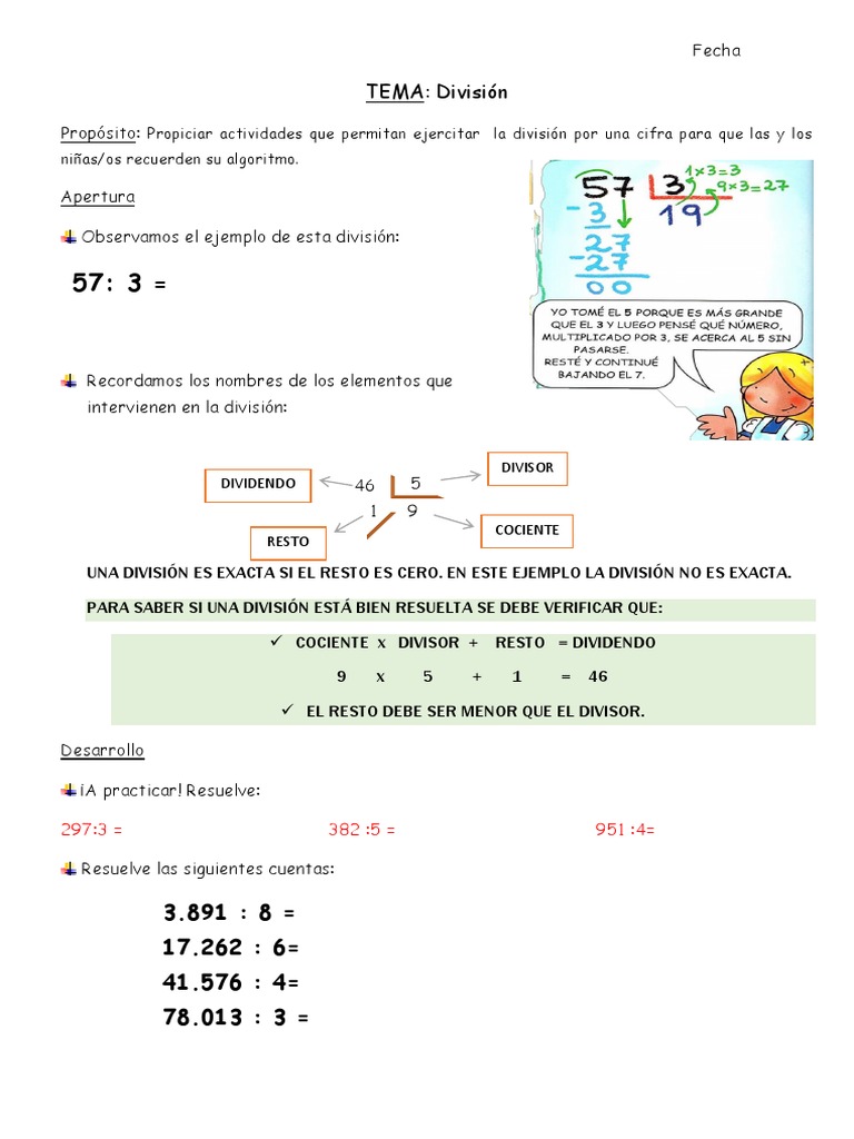 Clase División Por Dos Dígitos | PDF | División (Matemáticas) | Matemáticas