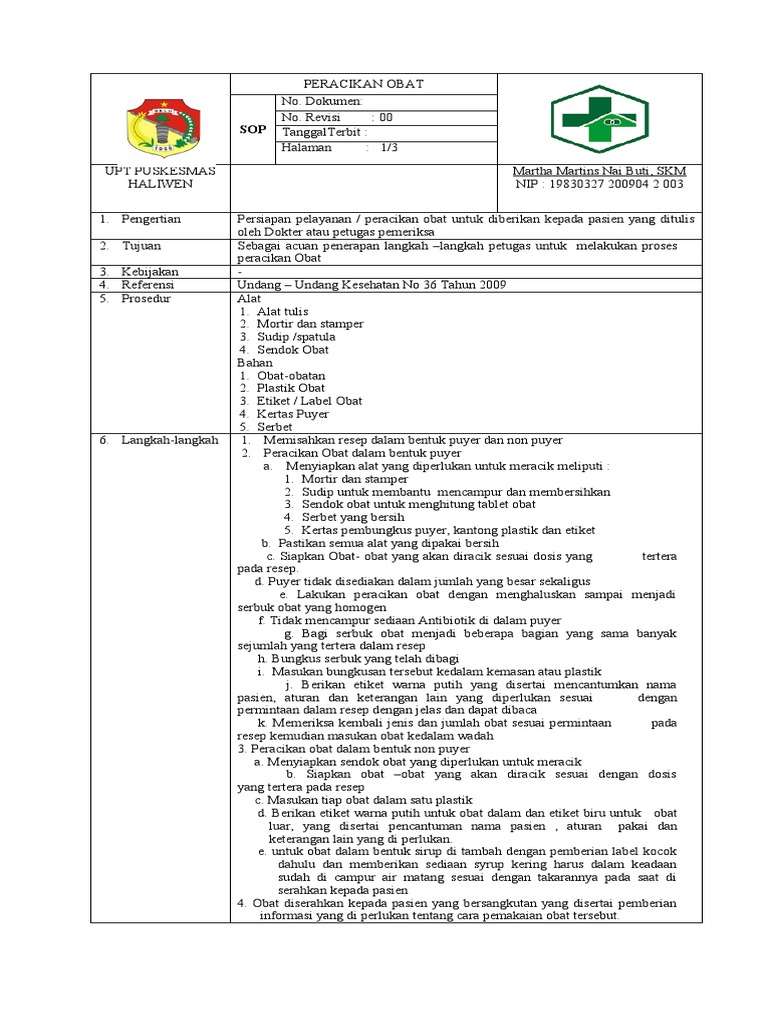 Peracikan Obat | PDF