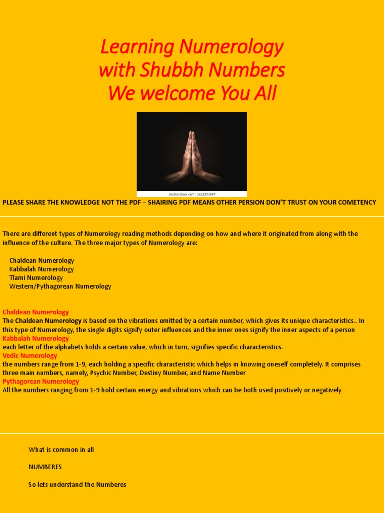 Understanding Numerology Types and Traits | PDF | Spirituality | Thought