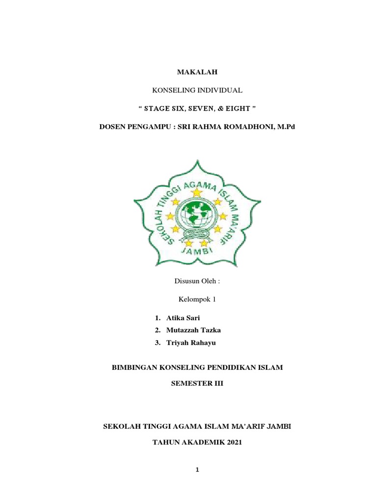 Tahapan Konseling Individual: 6-8 | PDF