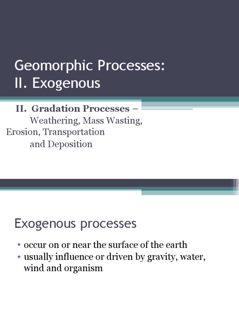 3.exogenous Processes | PDF | Weathering | Rock (Geology)