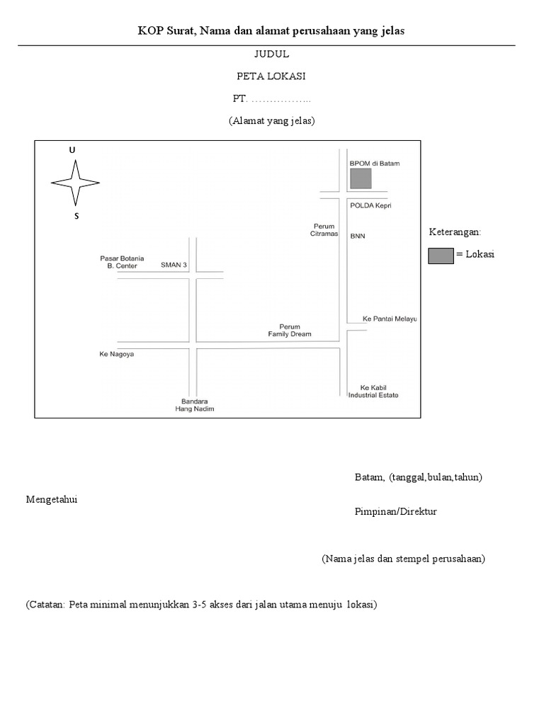 Contoh Denah Dan Peta Lokasi | PDF
