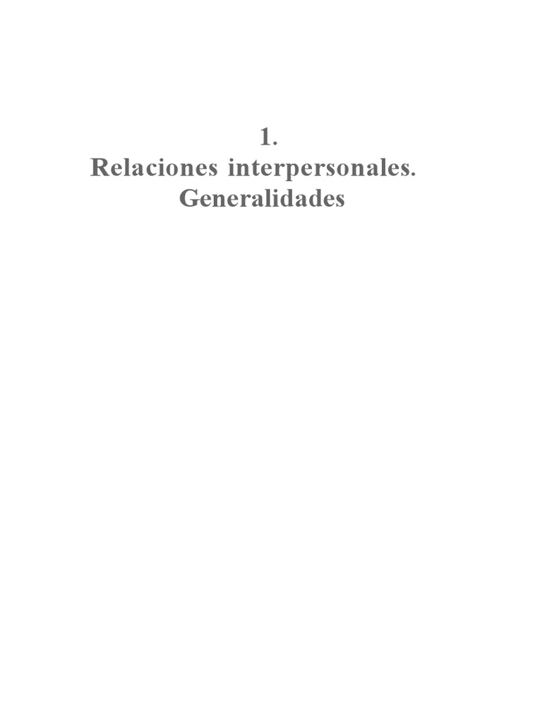 Tema Relaciones Interpersonales | PDF | Comunicación | Adultos