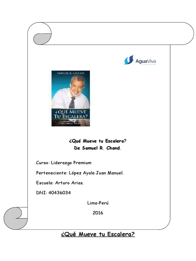 Que Mueve Tu Escalera de Samuel Chand | PDF | Liderazgo | Toma de ...