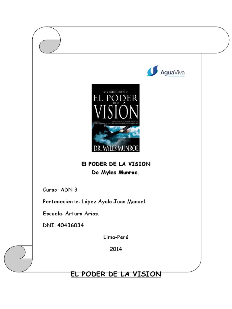 El Poder de la Visión: Myles Munroe | PDF | Dios