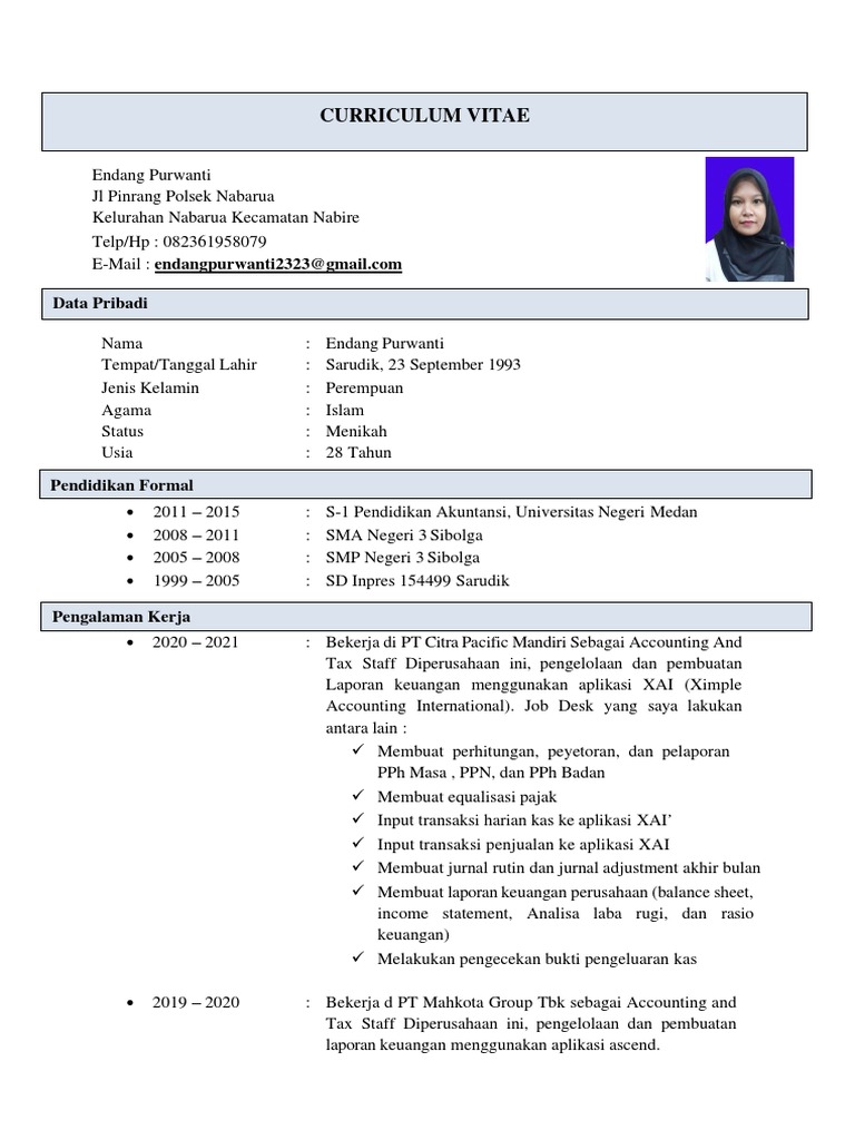 Contoh CV | PDF