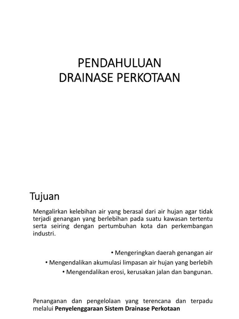 1 - PENDAHULUAN DRAINASE - PPT (Compatibility Mode) | PDF