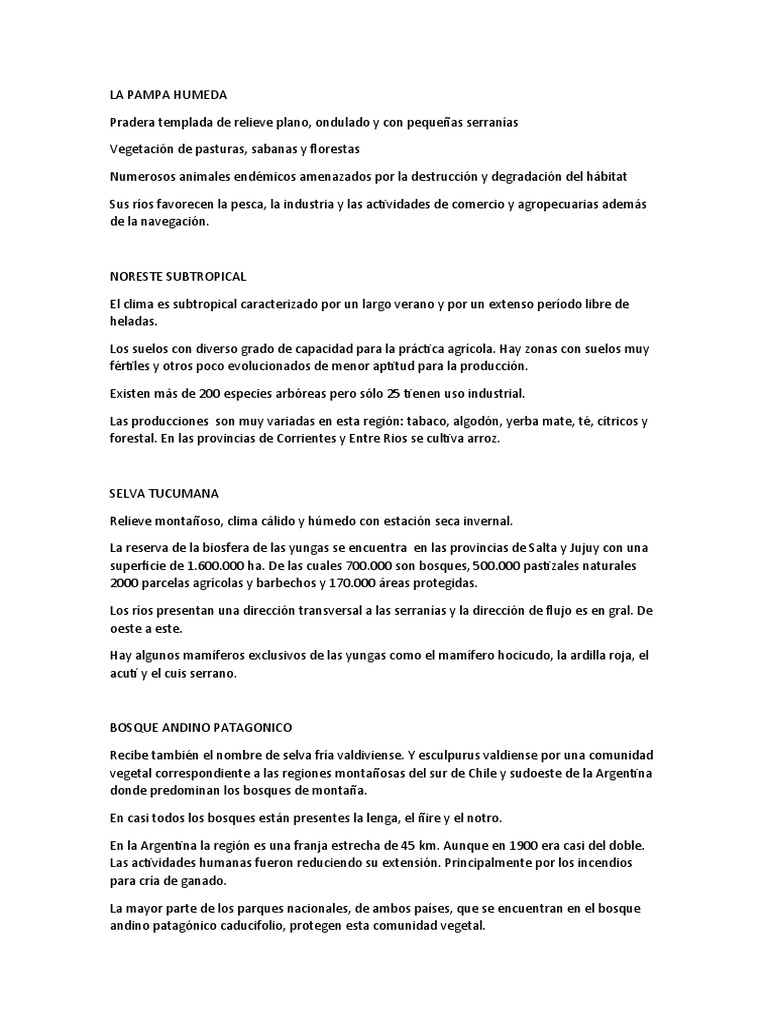 La Pampa Humeda | PDF | Andes | Ciencias de la Tierra