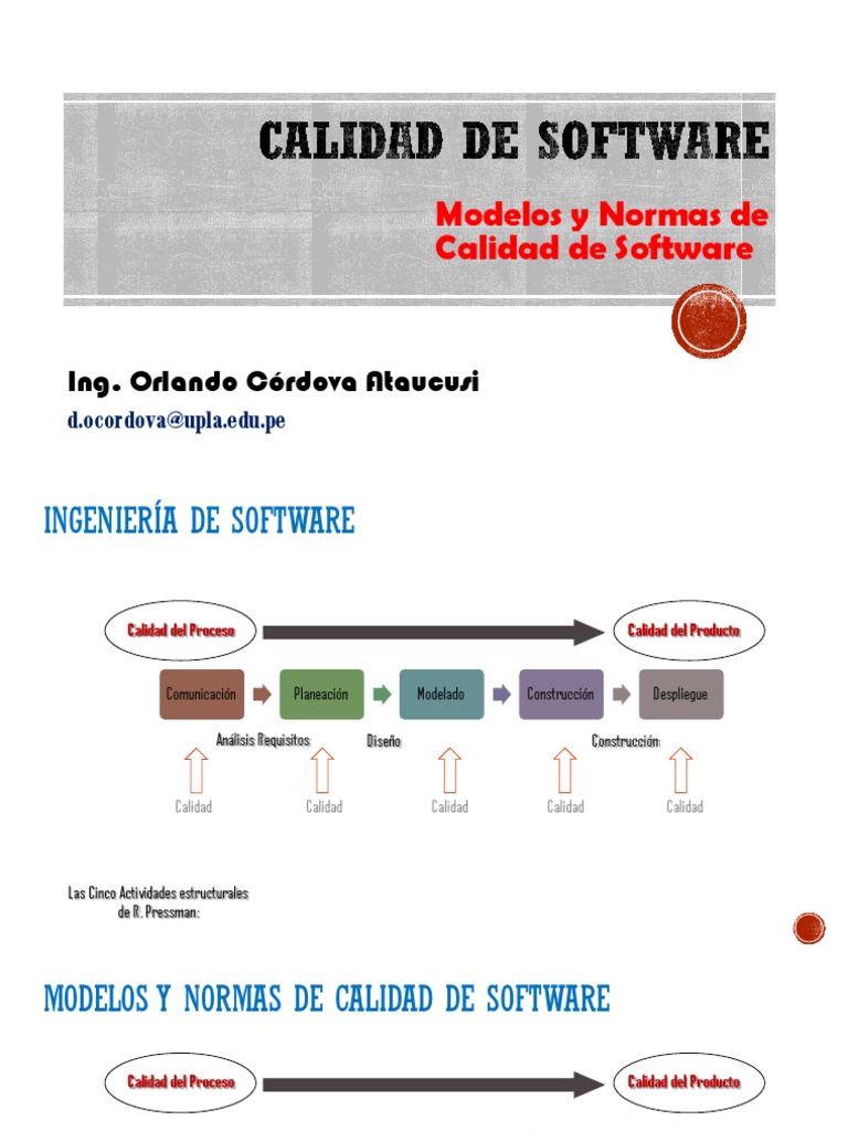 Modelos y estándares para garantizar la calidad del software | PDF | Software | Ingeniería de ...