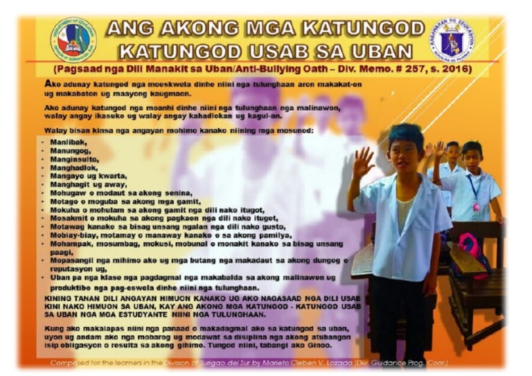 Anti Bullying Oath Bisaya | PDF