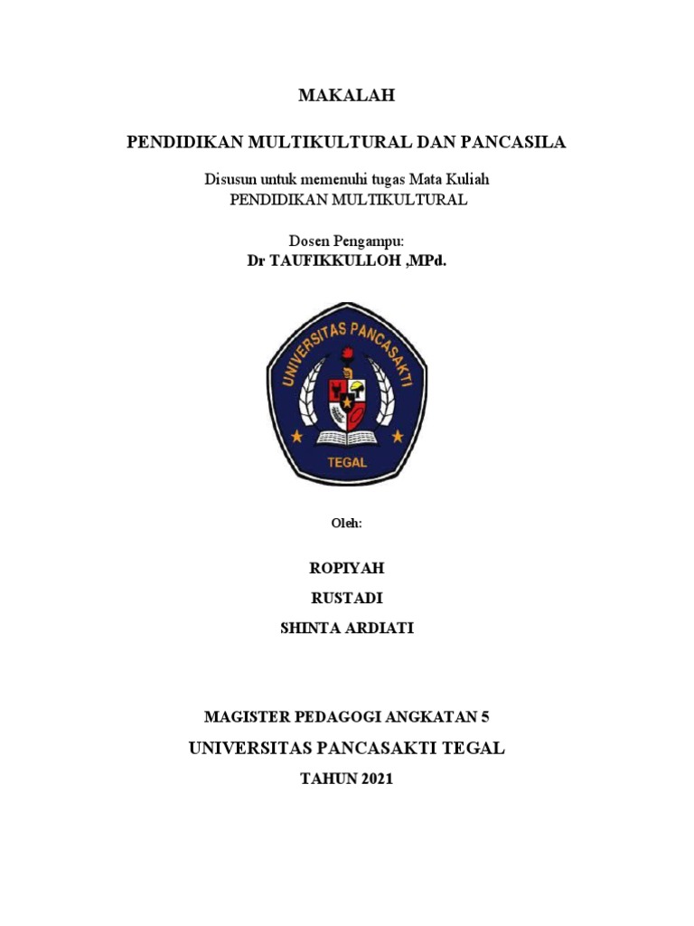Makalah Multikultural Dan Pancasila | PDF