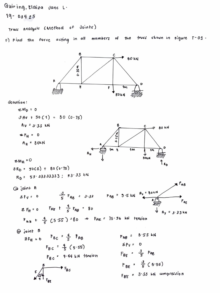 Truss Analysis | PDF