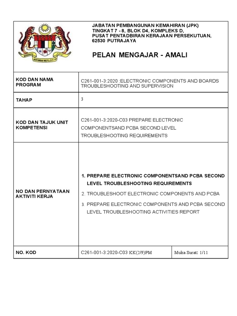 Contoh Pelan Mengajar Amali | PDF